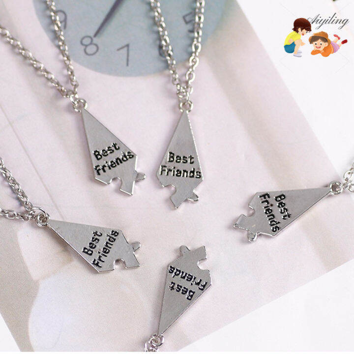 Best Friend necklace Stitching 5-piece Necklace Couple Male and Female ...