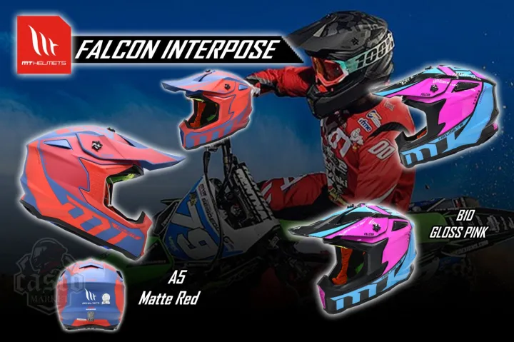 MT FALCON INTERPOSE MOTARD MOTORCROSS OFF-ROAD HELMET | Lazada PH