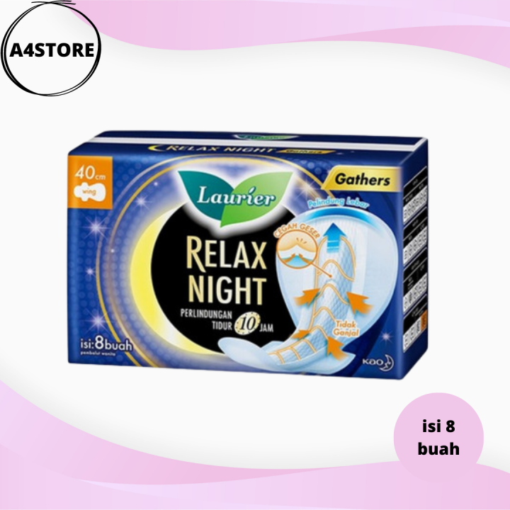 Laurier Softex Relax Night Pembalut Wanita isi 8 | Lazada Indonesia