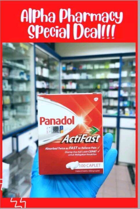 PANADOL ACTIFAST 100 TABLET (10STRIP/BOX) PARACETAMOL/PAIN RELIEF | Lazada