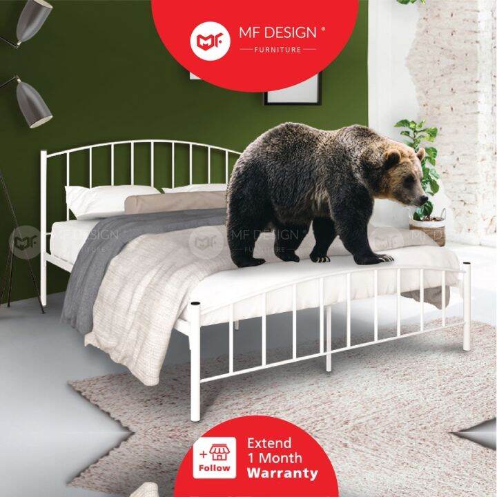 MF DESIGN Type-C SUPER BASE QUEEN SIZE METAL BED FRAME Single Bed katil ...