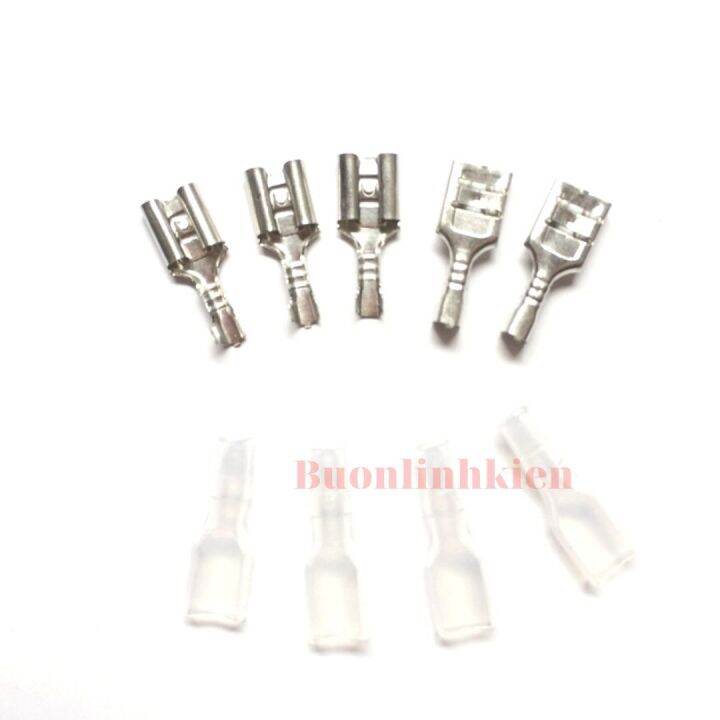 Đầu cos ghim 4.8mm có bọc nhựa (100 cos+100 bọc), đầu cos dây điện 4.8 ...