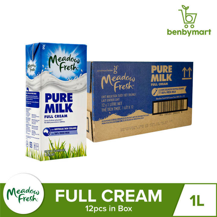 Meadow Fresh Full cream UHT Milk 1L (12-pack) | Lazada PH