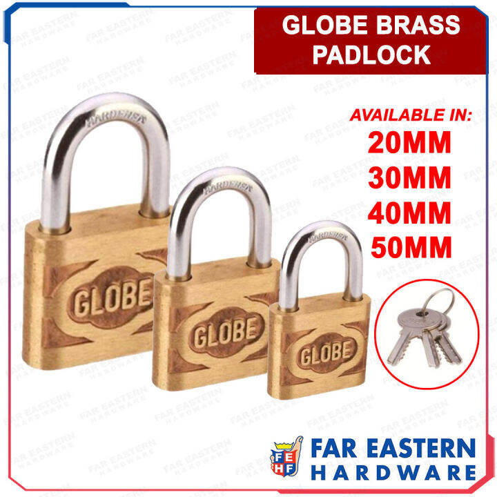 GLOBE Brass Padlock 20mm | 30mm | 40mm | 50mm | Lazada PH