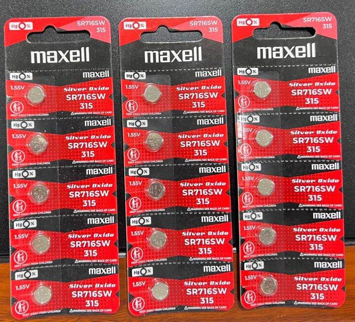 Original Maxell 315 Sr716sw Silver oxide button cell watch Battery ...