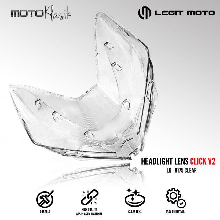LEGITMOTO CLICK V2 HEADLIGHT LENS LG-8175 / CLEAR FLASHER LENS FOR ...