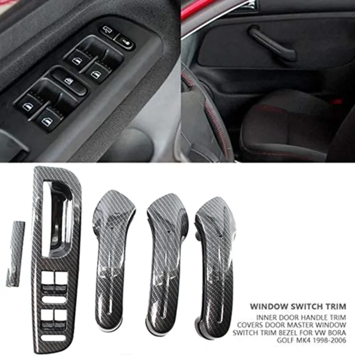 5 Pcs / Set Window Glass Lift Button Control Panel Door Handle Cover ...
