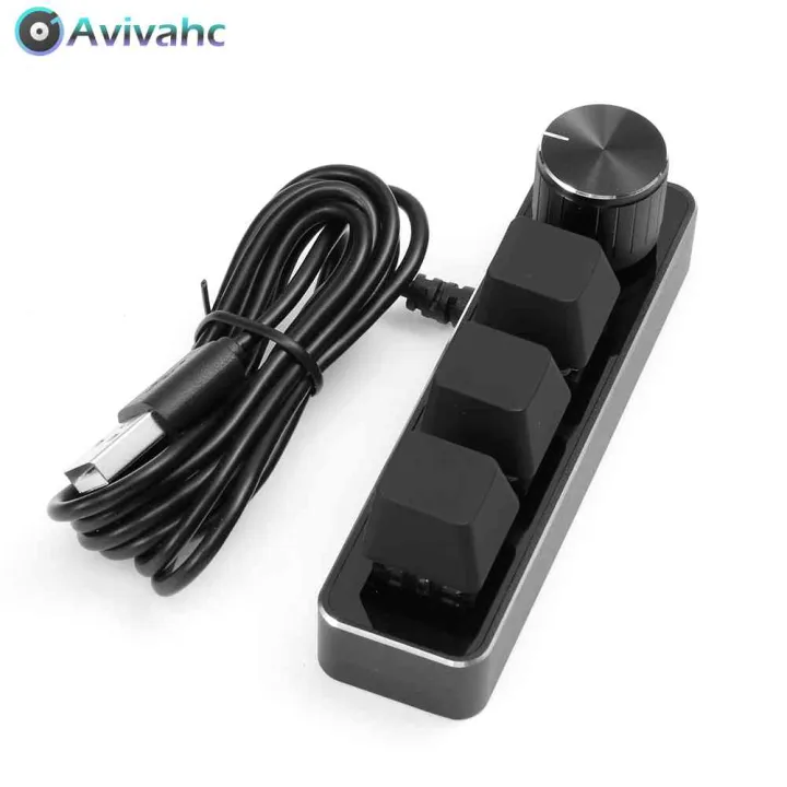 USB Rgb Custom Knob Keyboard 3 Keys 1 Knob Mechanical Keyboard ...