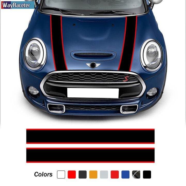 Car Hood Decal Engine Cover Rally Line Bonnet Stripe Sticker For MINI ...