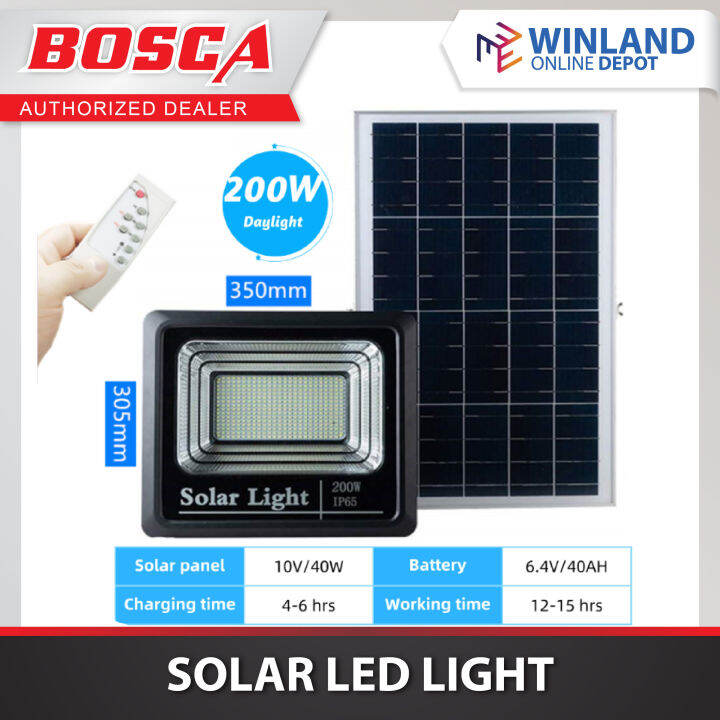 BOSCA by Winland Solar Panel Complete Set LED Outdoor Flood Light ...