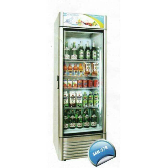 SANSIO SHOWCASE SAN-278 NO FORST/ LEMARI PENDINGIN | Lazada Indonesia