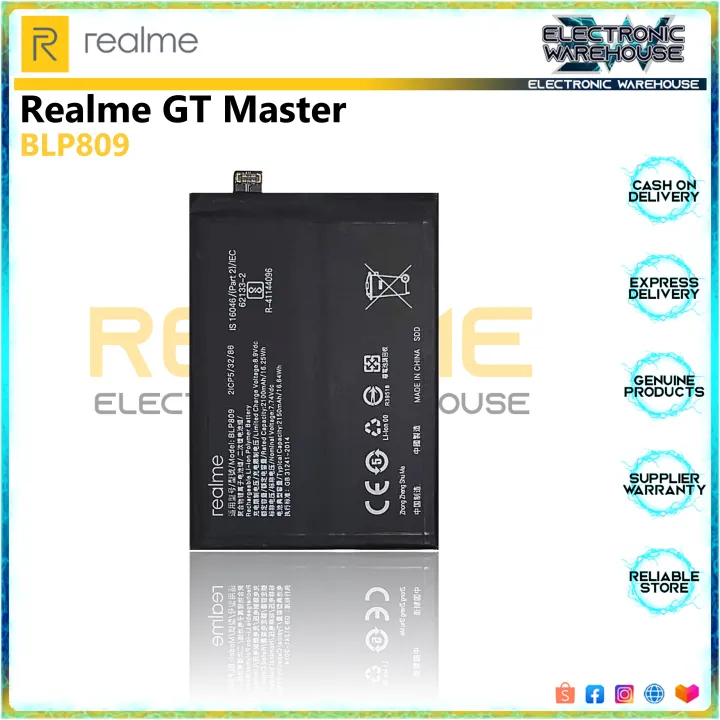 New Realme GT Master Edition Battery BLP809 2150mAh Capacity | Lazada PH