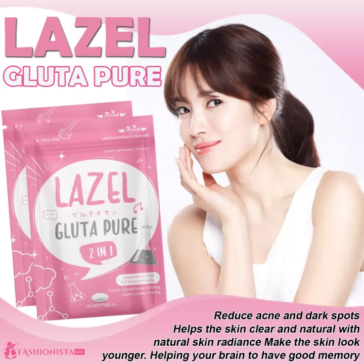 Lazel Gluta Pure Thailand's Best Selling Glutathione Whitening Pill ...