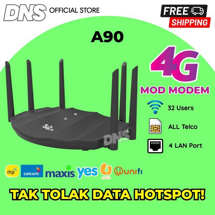 4G LTE Modified Modem A90 Unlimited WiFi 300mbps Wireless Internet ...