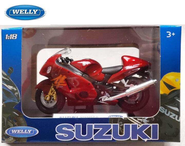 WELLY 1:18 METAL DIE CAST SUZUKI HAYABUSA 1400 CC MOTORCYCLE MODEL ...