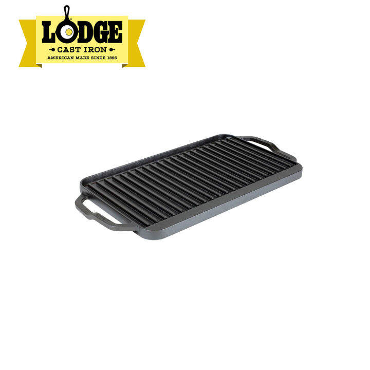 Lodge Chef Collection 19.5 x 10 Inch Seasoned Reversible Grill/Griddle ...