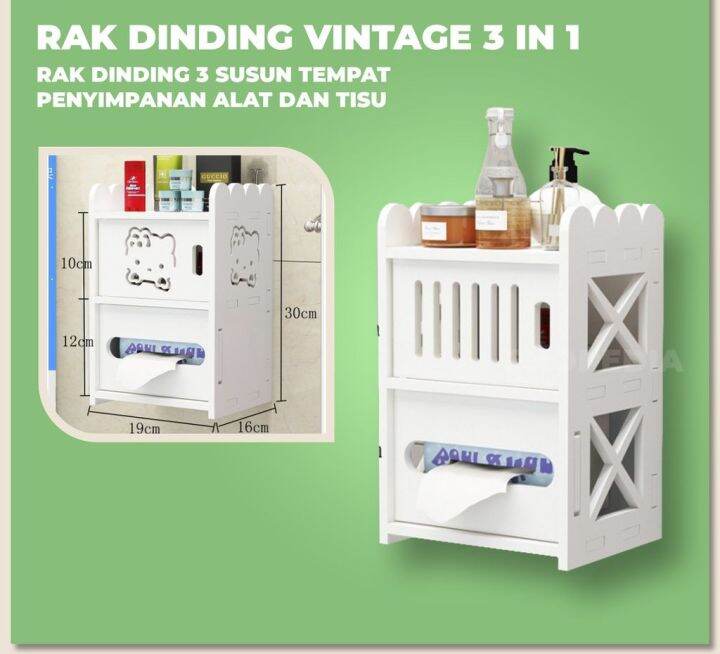 Rak Dinding Tempel Motif Bambu Rak Dinding Vintage Minimalis Kamar ...