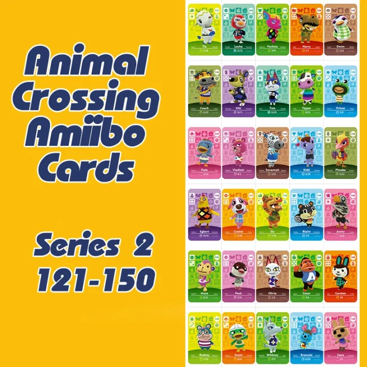 (121-150) ทางข้ามของสัตว์ New Horizons บัตร Amiibo สำหรับสวิตช์ NS 3DS ...
