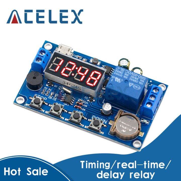 DC 5V Real time Timing Delay Timer Relay Module Switch Control Clock Synchronization Multiple ...