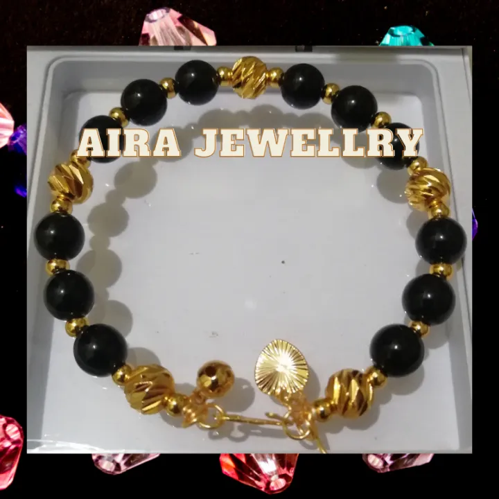 💥ORIGINAL💥bracelet/gelang tangan suasa 18k dengan jed asli | Lazada