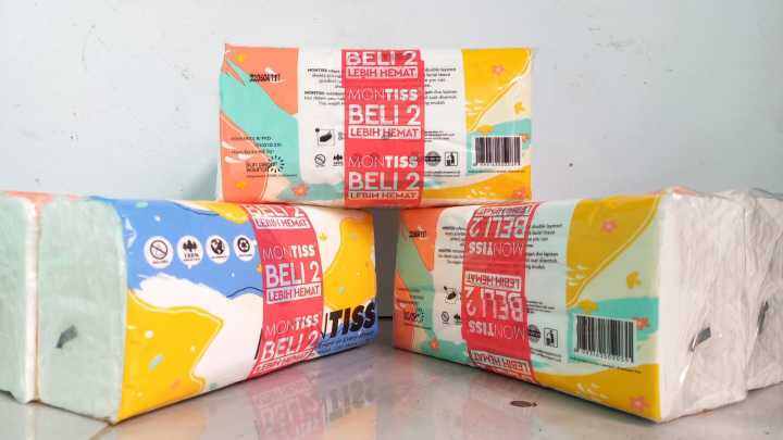 LEBIH HEMAT!!! TISSUE MONTISS 200 SHET/2ply. 2 BANDED/2pck-HARGA LEBIH ...