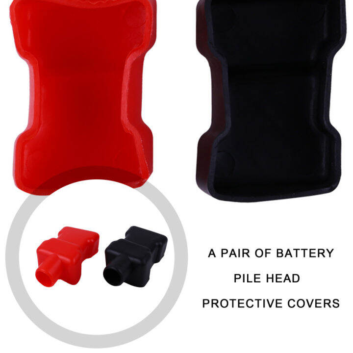 1 Pair Car Battery Negative Positive Terminal Covers Cap Boot ...