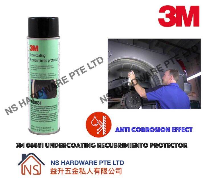 3M 08881 Undercoating Black Spray / Undercoating Recubrimiento Protector / 453g | Lazada Singapore