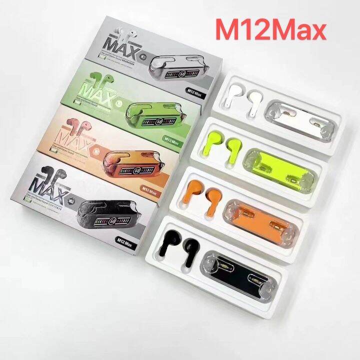 M12 Max Headset Bluetooth Transparan Low Latency Wireless TWS Earbuds ...