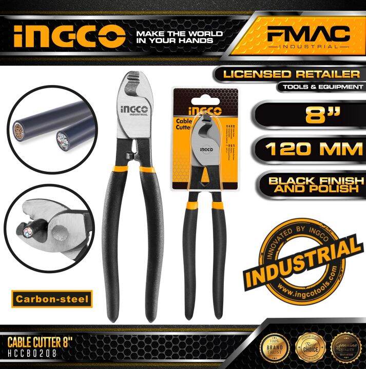 INGCO Industrial Cable Cutter 8" 200mm HCCB0208 FMAC⭐⭐⭐⭐⭐ | Lazada PH