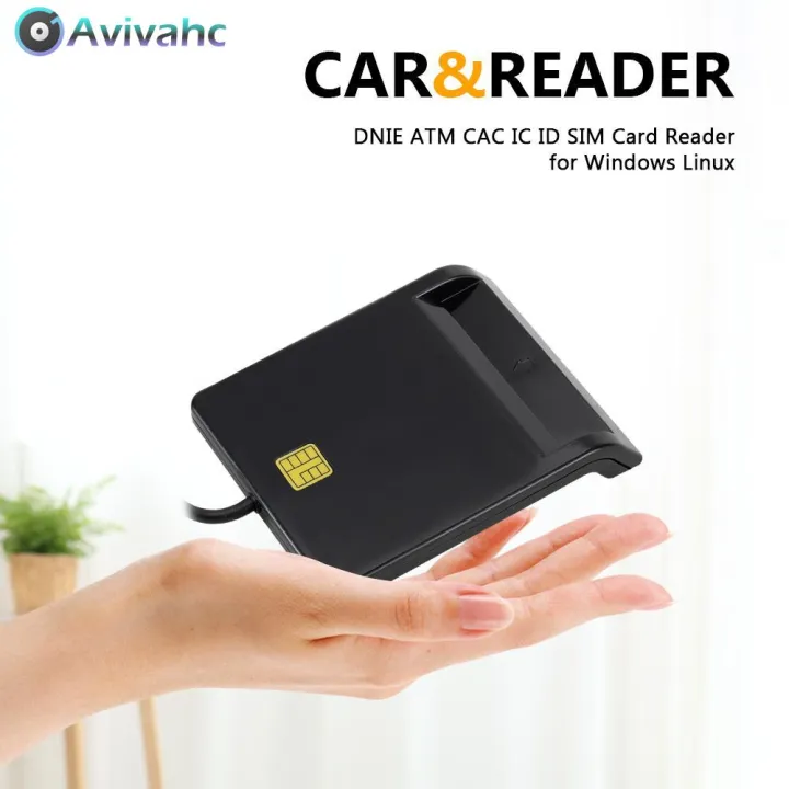 Portable USB 2.0 Smart Card Reader DNIE ATM CAC IC ID Bank Card SIM ...
