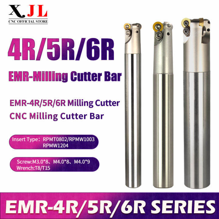 XJL R5 EMR Milling Cutter Bar R6 Round Nose Bull CNC End Mill Holder R4 ...