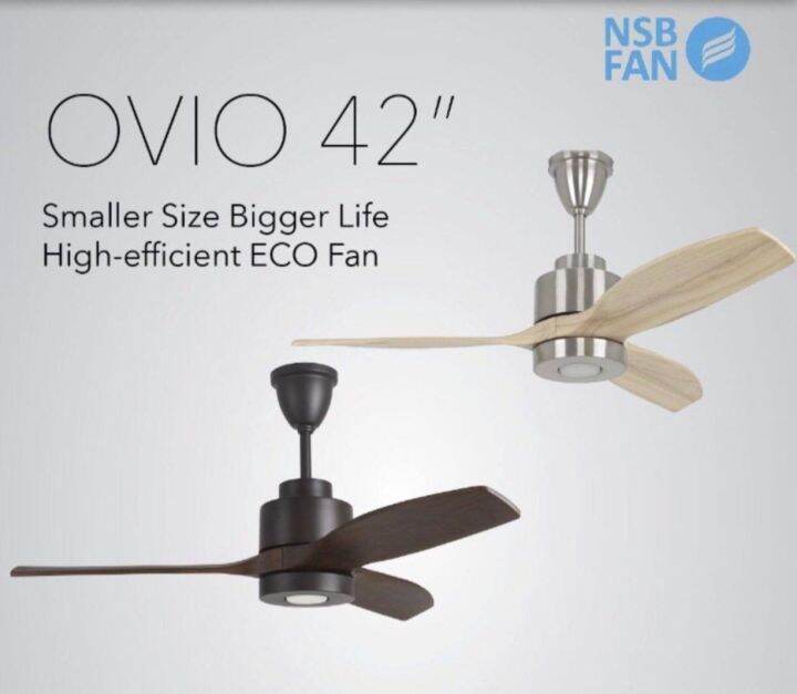 NSB Ovio 42 "RF Remote Control Ceiling Fan (ORB / Mahogany) | Lazada