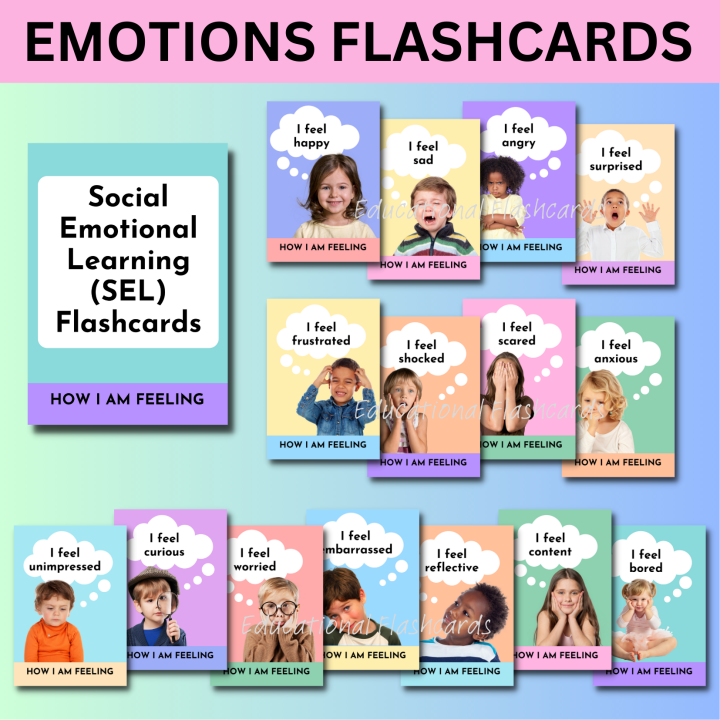 EMOTIONS, FEELINGS FLASHCARDS , SOCIAL EMOTIONAL LEARNING FLAS CARDS ...