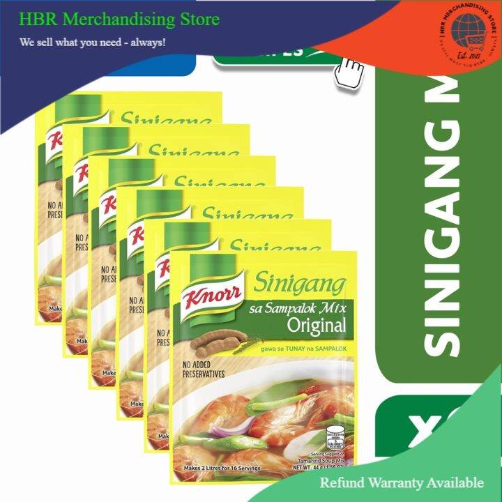 Knorr Sinigang sa Sampalok Mix Tamarind Soup Original Made with Real Tamarind 44g x6 | Lazada PH