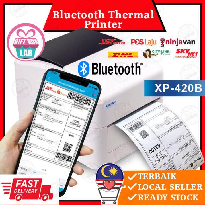 XP-420B Phone Printing A6 Label Thermal Printer Label Airway Bill For PosLaju J&T GDex Ninjavan ...