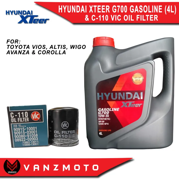 Hyundai XTeer Gasoline G700 10W-30 Genuine Engine Oil Synthetic 4 ...