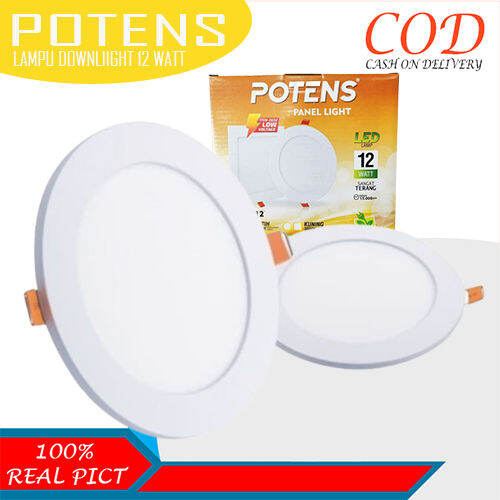 POTENS LAMPU DOWNLIGHT LED PANEL OUTBOW BULAT 12W PUTIH 12 W WATT ...