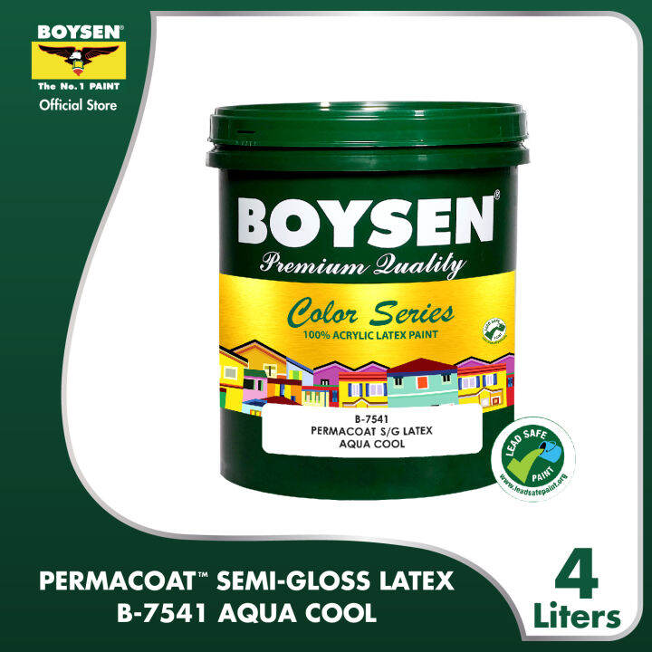BOYSEN Permacoat Semi-Gloss Latex Aqua Cool B7541-4L | Lazada PH