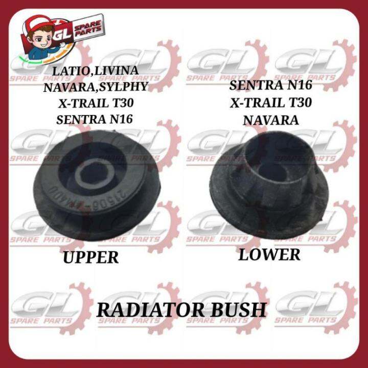 RADIATOR BUSH NISSAN LIVINA LATIO SYLPHY NAVARA X-TRAIL T30 SENTRA N16 ...