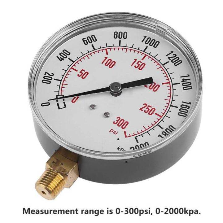 ⊕℗ 1 4inch NPT Side Mount 0-300psi 20bar Pressure Gauge Air Compressor ...