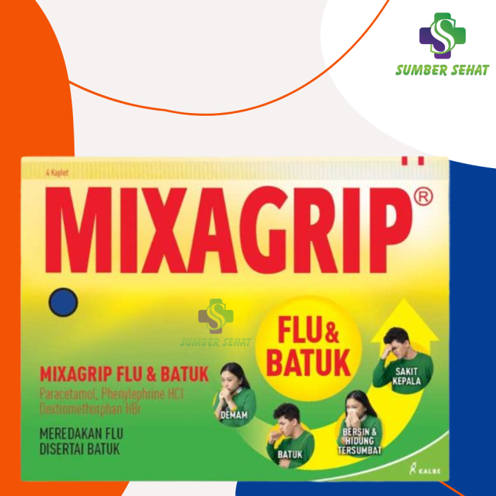 MIXAGRIP FLU DAN BATUK STRIP 4 TABLET | Lazada Indonesia