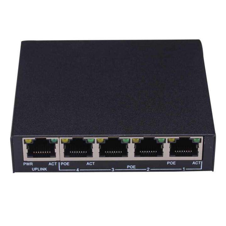 4-Port 10/100Mbps Mini PoE Switch Power over Ethernet IEEE802.3af 60W ...