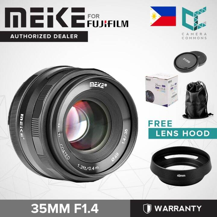 Meike 35mm f/1.4 Lens for FUJIFILM X Mount with FREE LENS HOOD MK-35mm ...