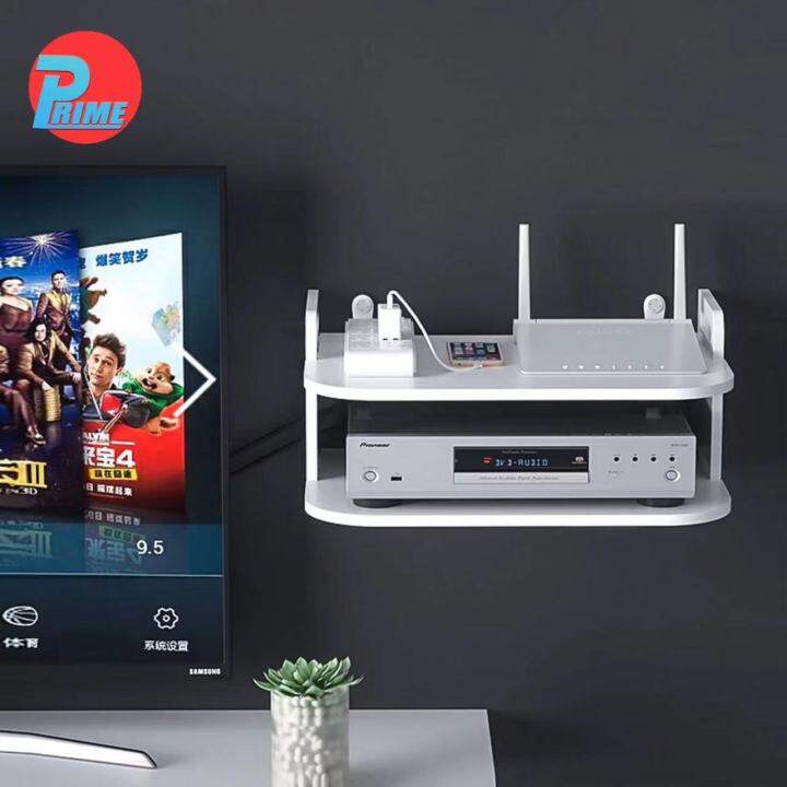 PRIME Wall set top box rack punching living room TV router atorage box ...
