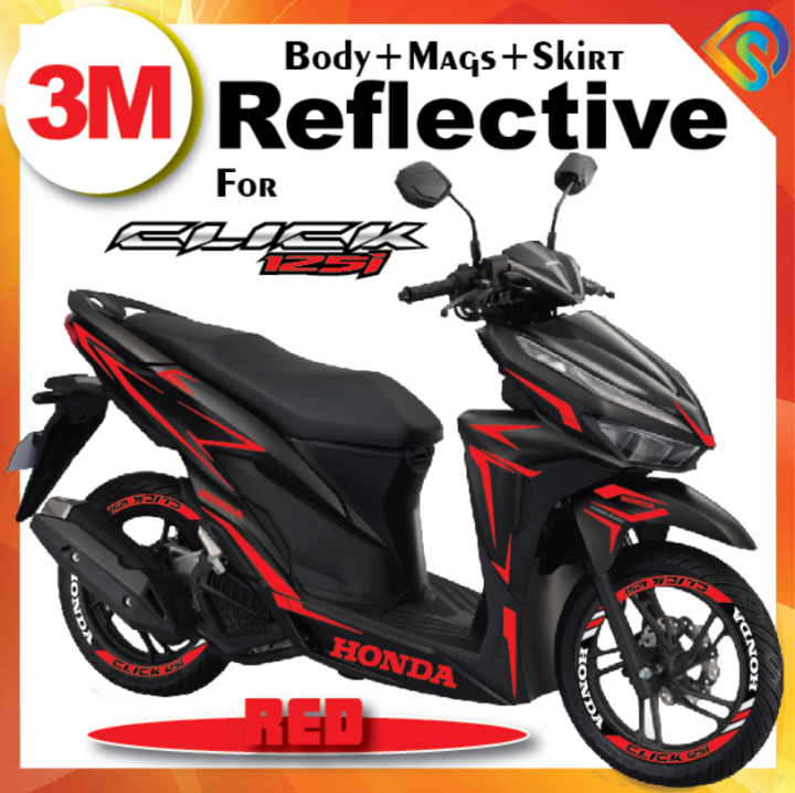 3M Reflective body+skirt+mags for honda click 125i/150i | Lazada PH