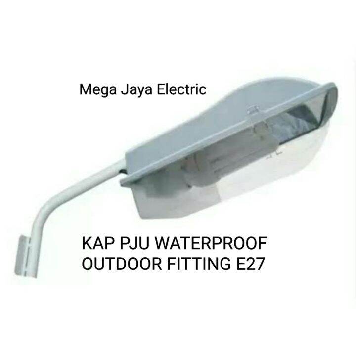 KAP LAMPU JALAN PJU WATERPROOF LED OUTDOOR FITTING E27 + TIANG KABEL | Lazada Indonesia