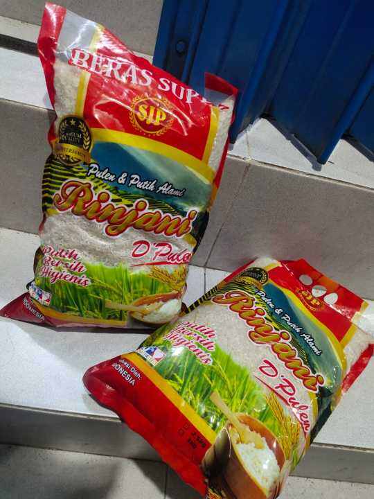 Beras Rinjani Pulen ASLI Berat 2-3kg Kemasan Plastik Packing/Beras 2kg ...