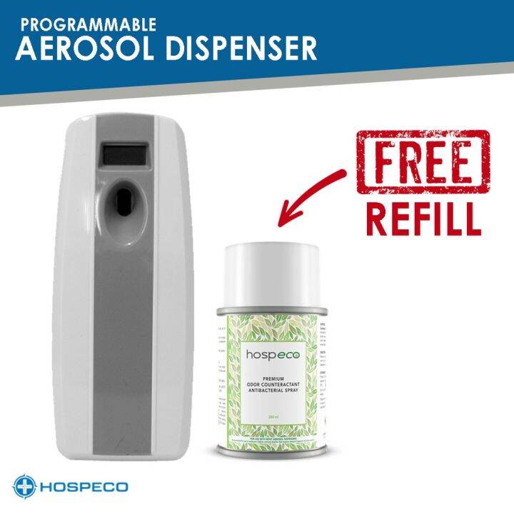 HOSPECO Aerosol Dispenser (Programmable) with FREE FRESH BAMBOO REFILL ...