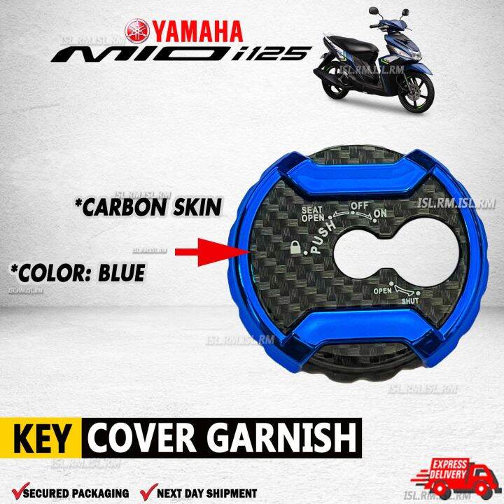 Yamaha Mio i 125 key cover garnish carbon blue plug and play | Lazada PH