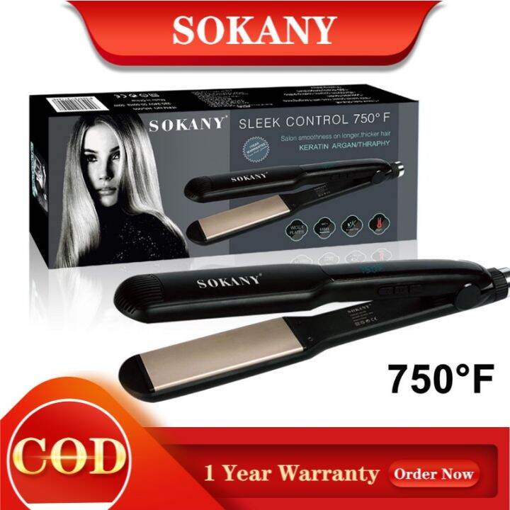 Sokany hair straightener Professional Edition Electric Fast heat Hair Iron Ceramic hair iron ...